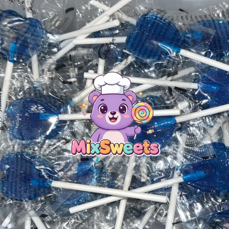 Blue Raspberry Heart Lollipops - Shop Mix Sweets Online | Free Delivery ...
