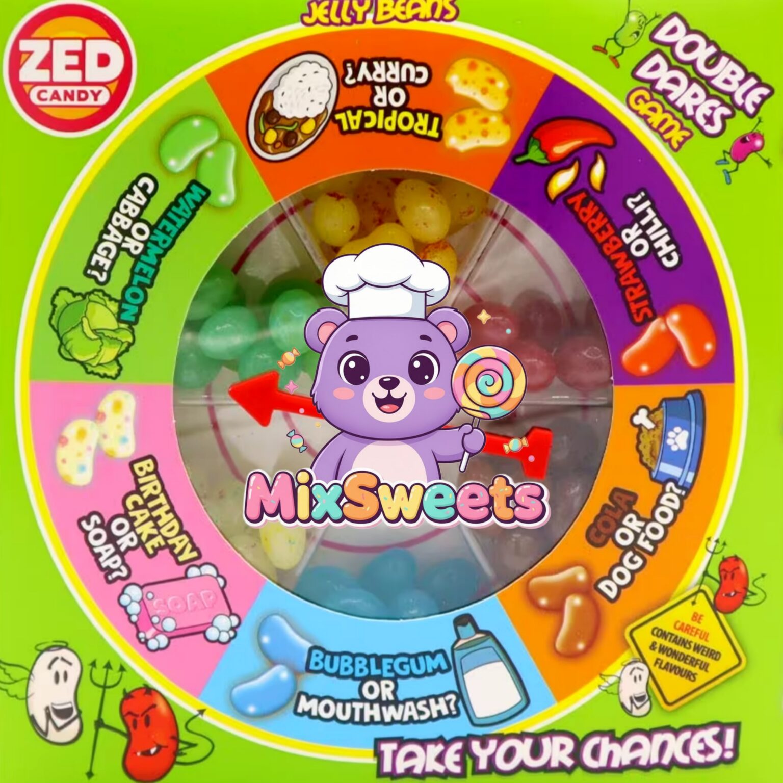 Zed Candy Double Dares Hot or Not Jelly Bean Game - Mix Sweets UK